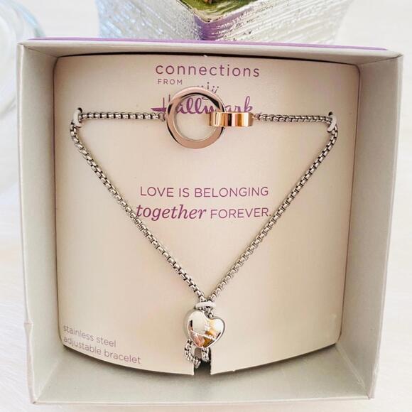 Hallmark | Jewelry | Hallmark Connections Stainless Steel Adjustable ...